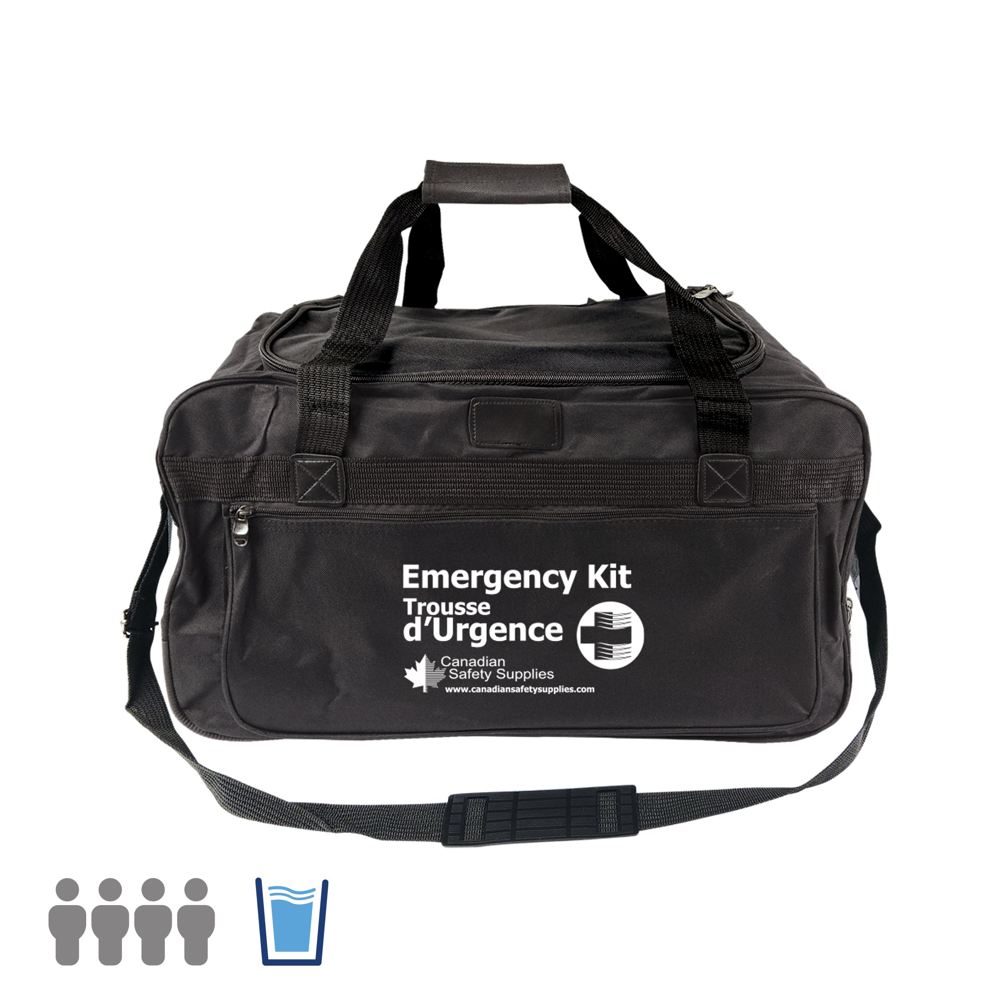 Deluxe 4 Person 72 Hour Emergency Survival Kit with Water | Canadian ...